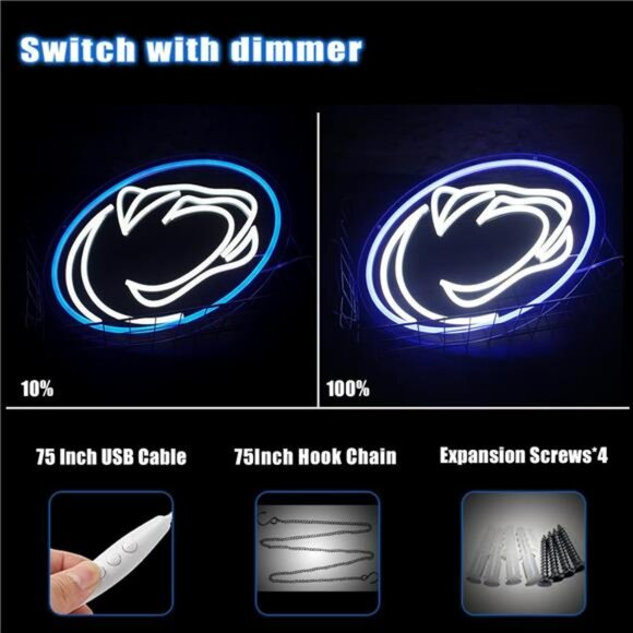 Urban Outfitters | Wall Decor | Penn State Team Logo Neon Led Wall Sign ...